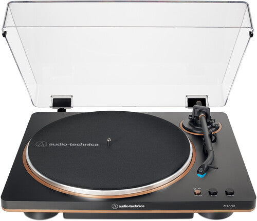 Audio Technica AT-LP70X-BZ Turntable Fully Automatic Belt-Drive (Black ...